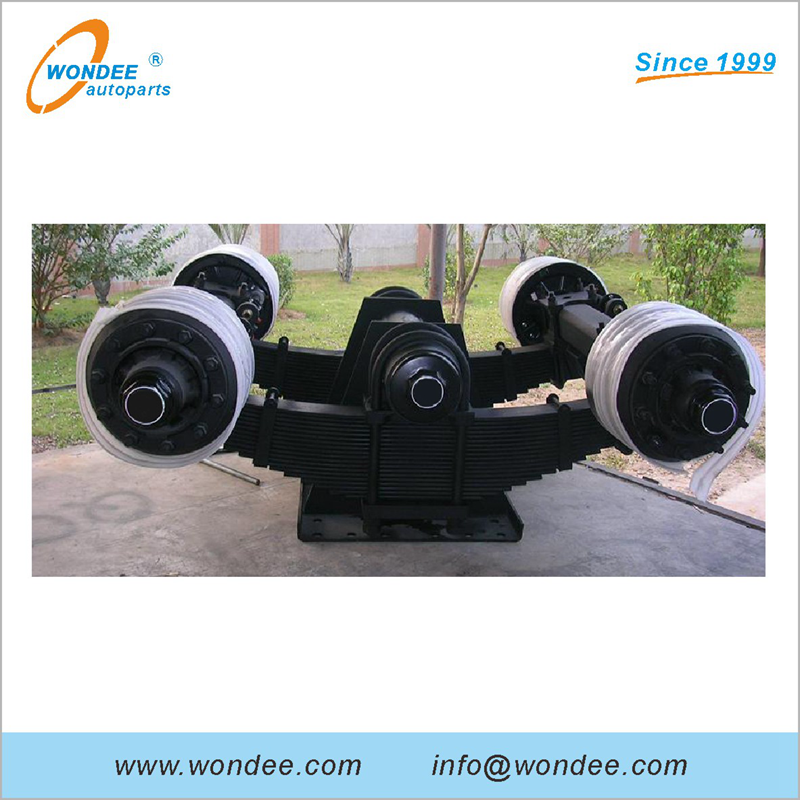 28T Low Mounting Plate Drum Type Bogie for Semi Trailer And Truck - Buy ...