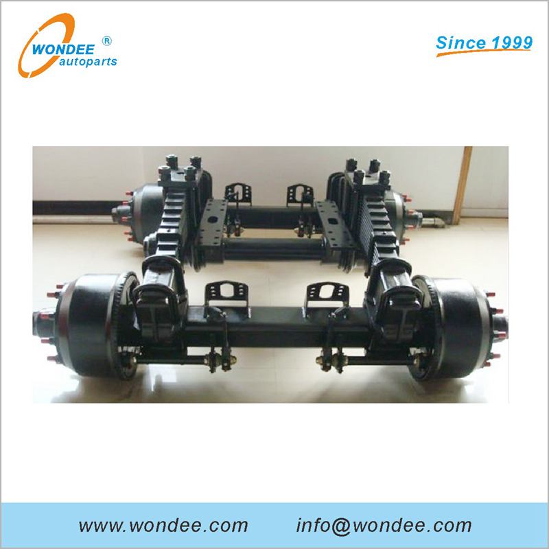 28T Low Mounting Plate Drum Type Bogie for Semi Trailer And Truck - Buy ...